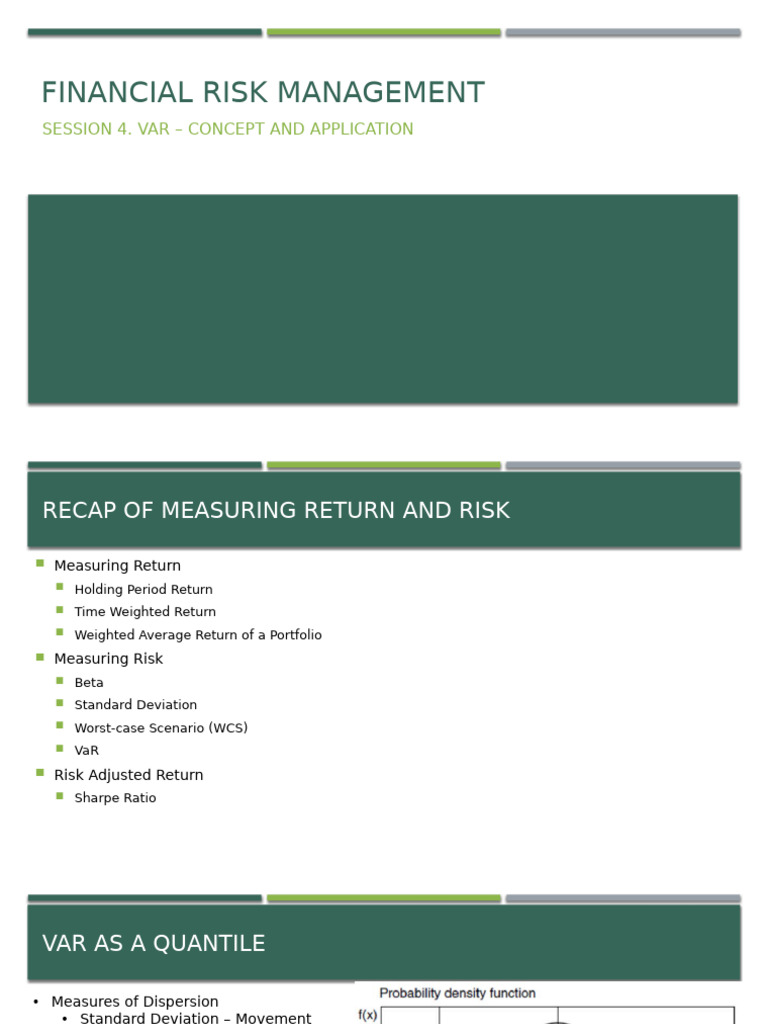 VaR - Concept and Applications | PDF | Value At Risk | Standard Deviation