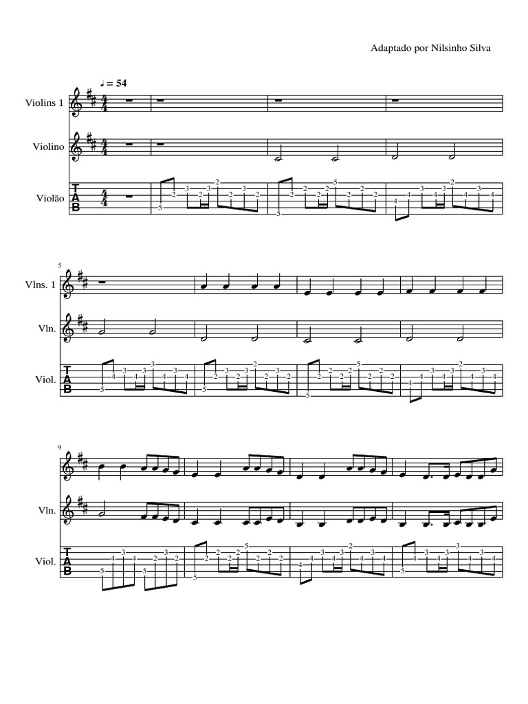 Hino Avulso CCB - Grande Foi A Guerra - Violo e Violino | PDF