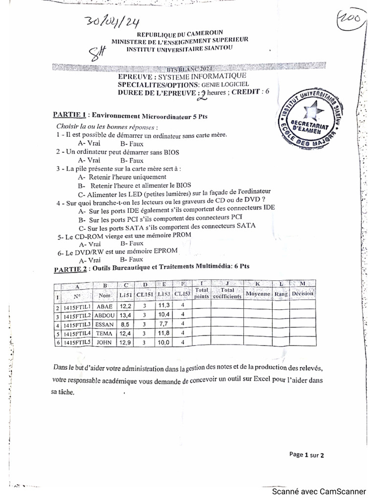 Système Informatique 2024 | PDF
