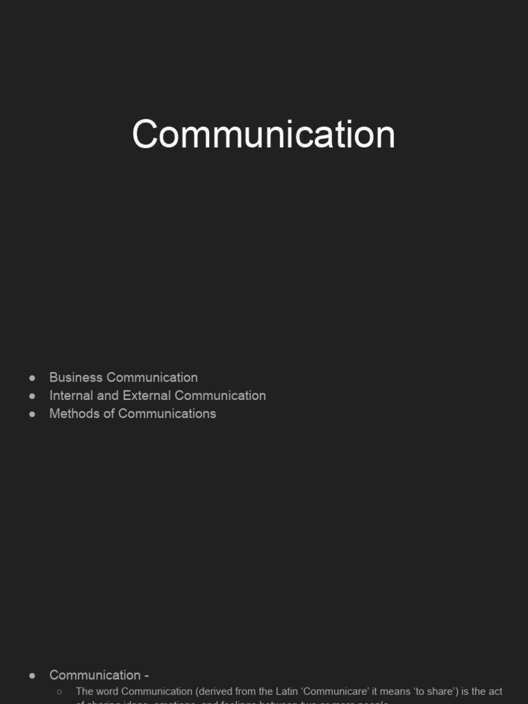 BS Communication | PDF