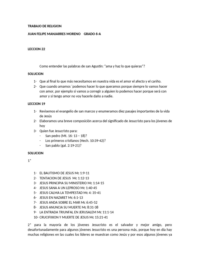 LECCION 19 y 22 | PDF