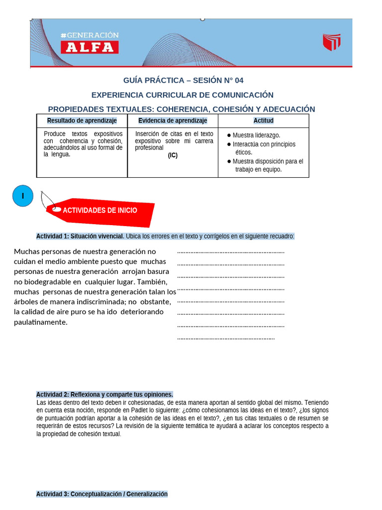 Guía Práctica S4. | PDF | Lingüística