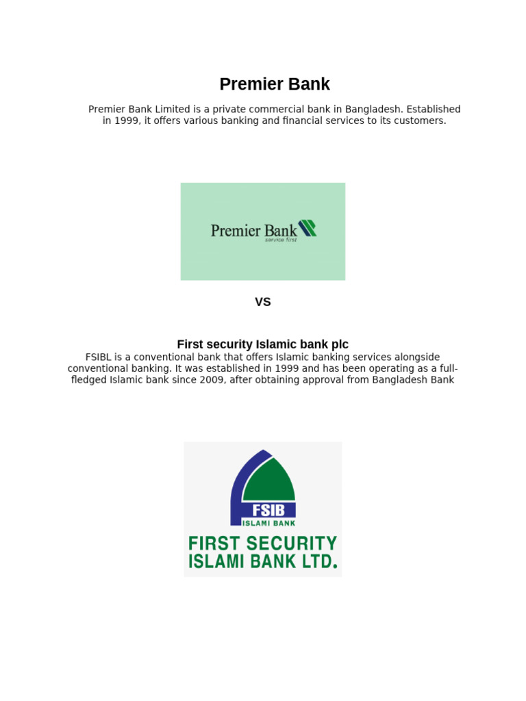 Premier Bank Vs FSIBl | PDF