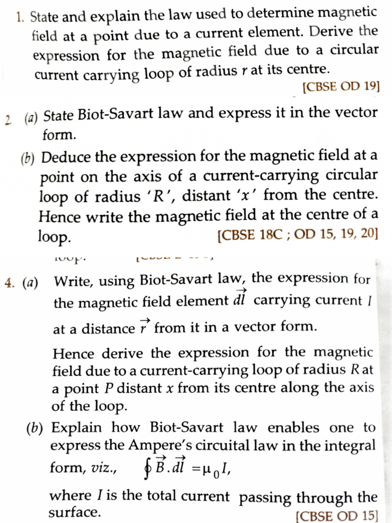 List of important questions ch04,ch05 & ch06,ch07 & ch08 class 12 physics | PDF