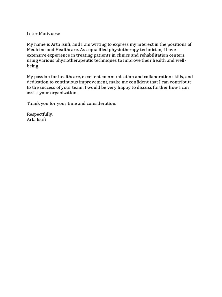 Leter Motivuese | PDF