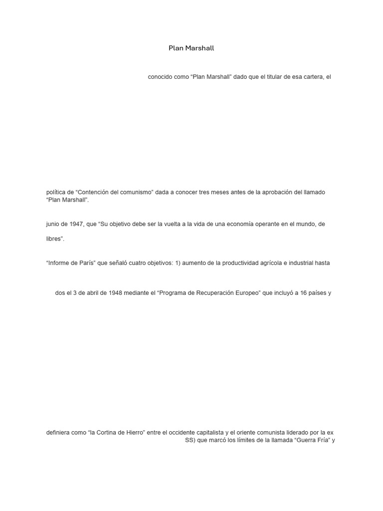 Plan Marshall | PDF