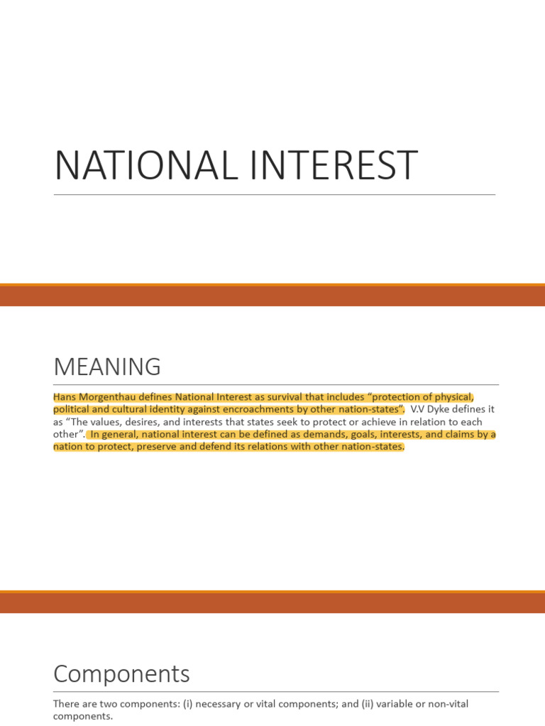 National Interest | PDF