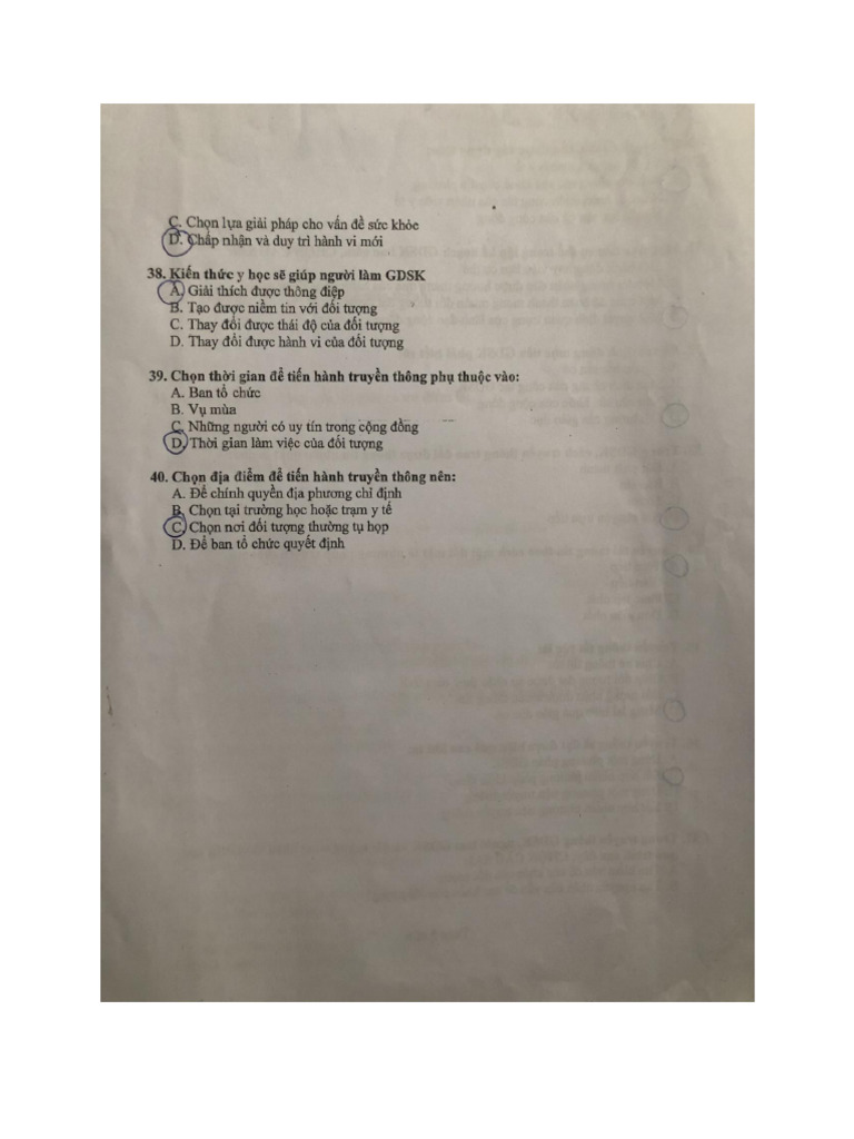 Truyền Thông & Giáo Dục Sức Khỏe Đề k6 | PDF