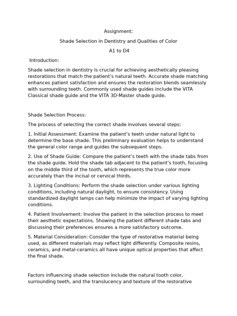 Prostho Assignment | PDF