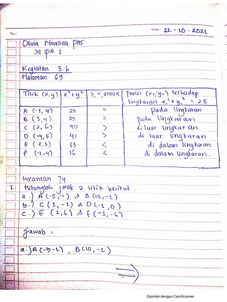 Olivia Novelina PHS. XI IPA 1 MTKP | PDF