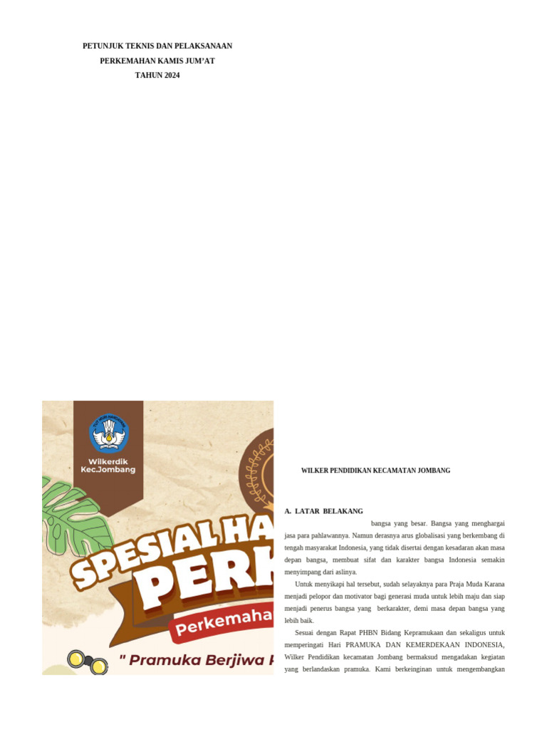 JUKLAK DAN JUKNIS LOMBA PERKAJUM 2024 | PDF