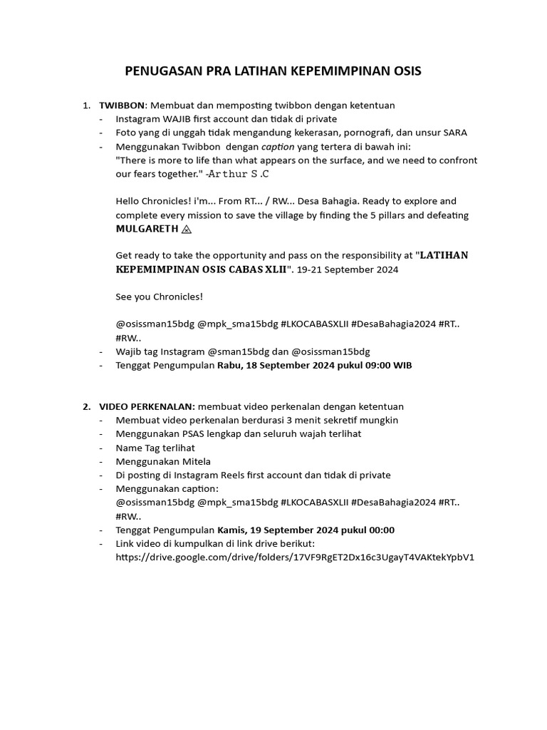 Penugasan Pra Lko | PDF