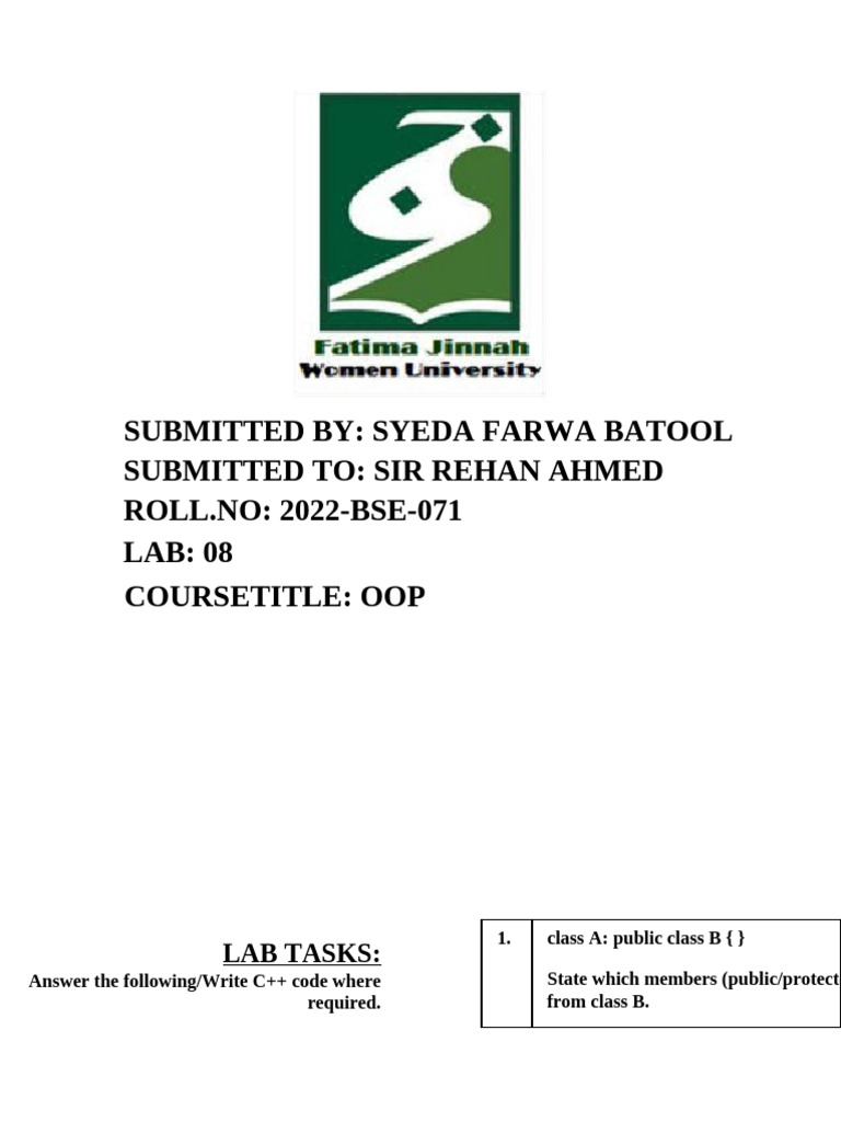 Lab 08 Solved | PDF