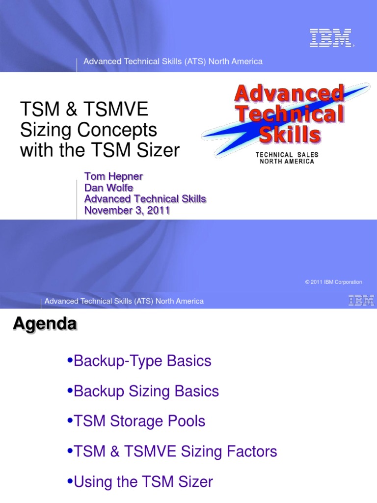 TSM Sizing Concepts | PDF | Backup | Disk Storage