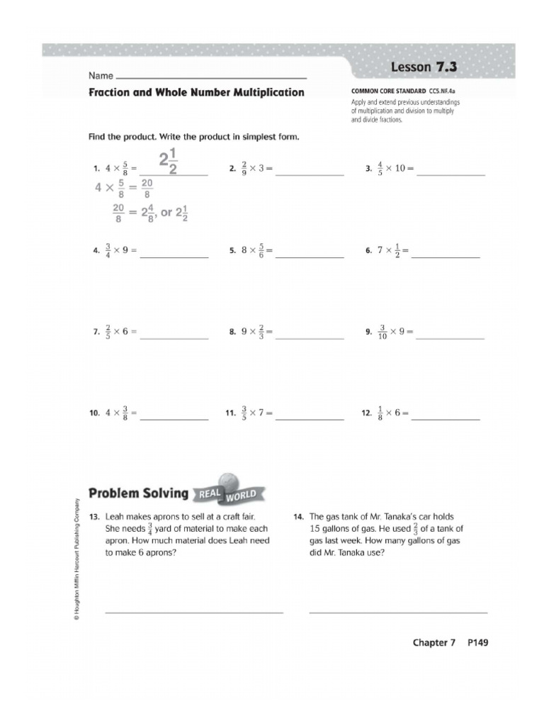 g5 Standards Practice 7.3 | PDF