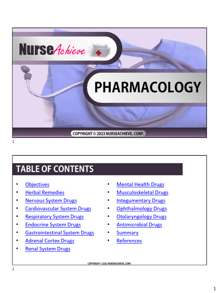 Pharmacology | PDF