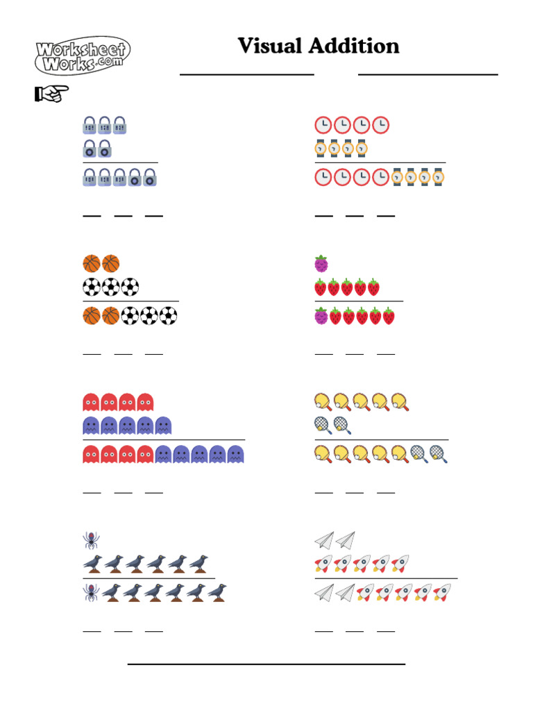 WorksheetWorks_Visual_Addition_1 | PDF