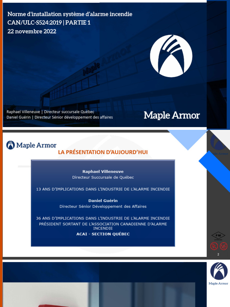 Norme Installation Alarme Incendie CAN ULC S524 2019 P1 REV1 | PDF