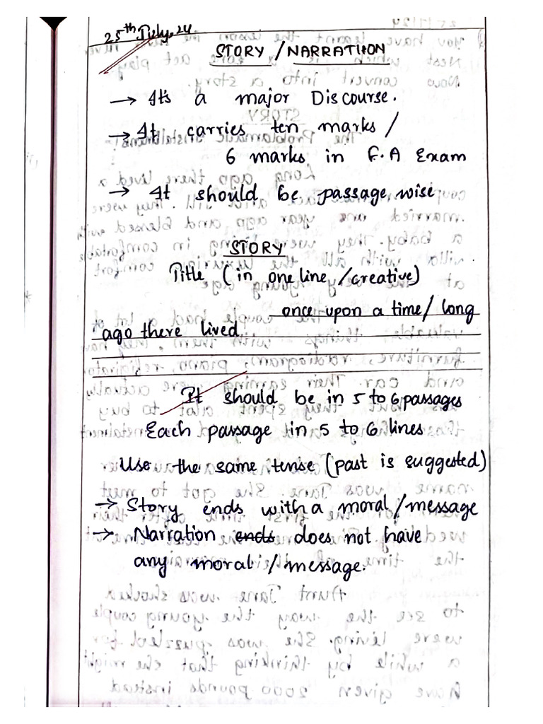 Group A Major Discourse.... Story | PDF