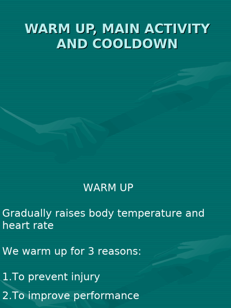 Warm Up, Main Activity and Cool Down. | PDF