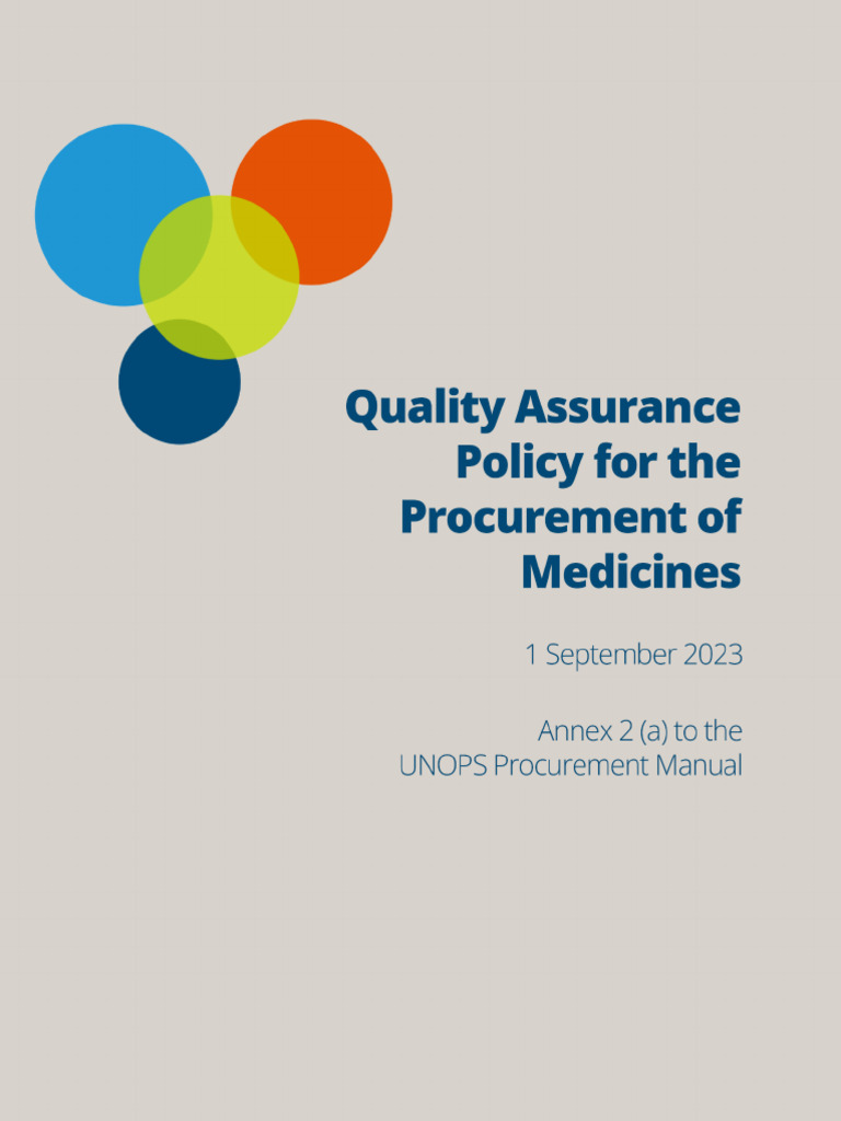 Annex 2A Quality Assurance | PDF