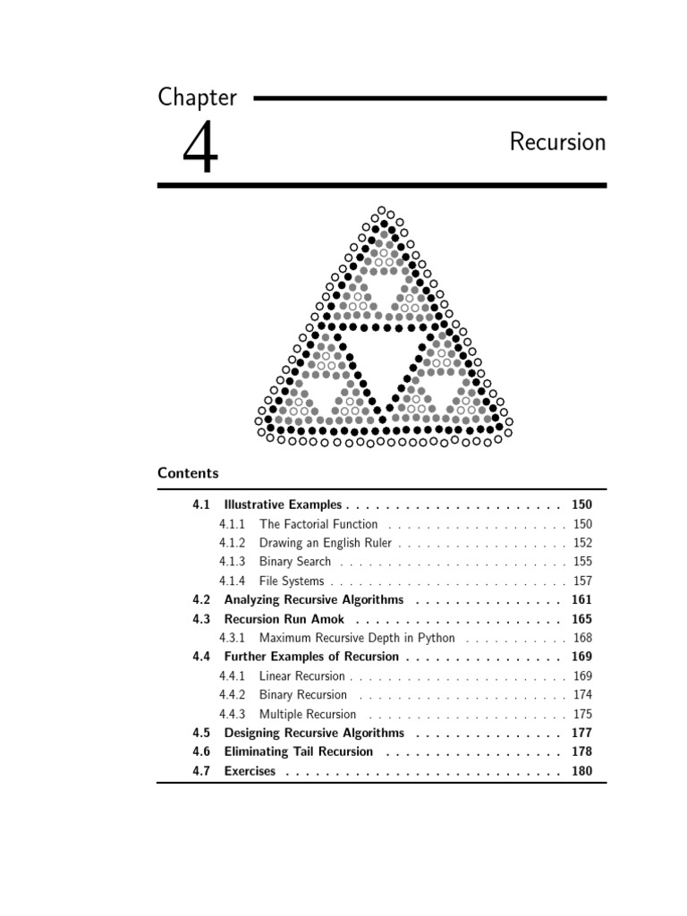 Data Structures And Algorithms In Python 4 Recursion Pdf