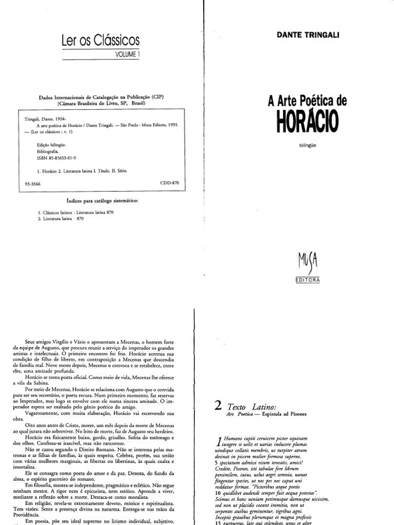 A Arte Poetica - Horacio | PDF