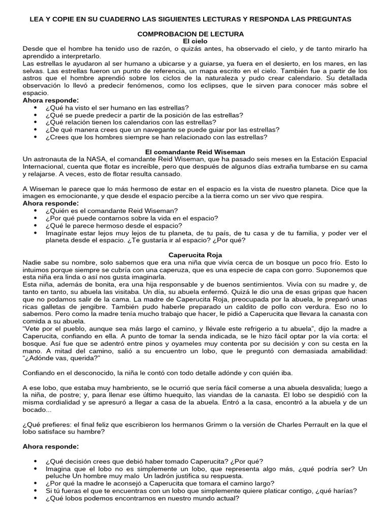 Comprobacion de Lectura2 | PDF