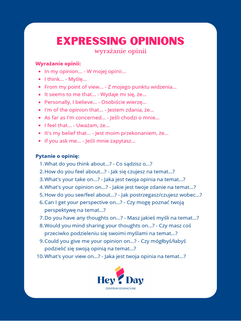 Expressing Opinions | PDF