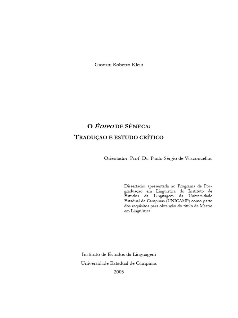 O Edipo de Seneca | PDF