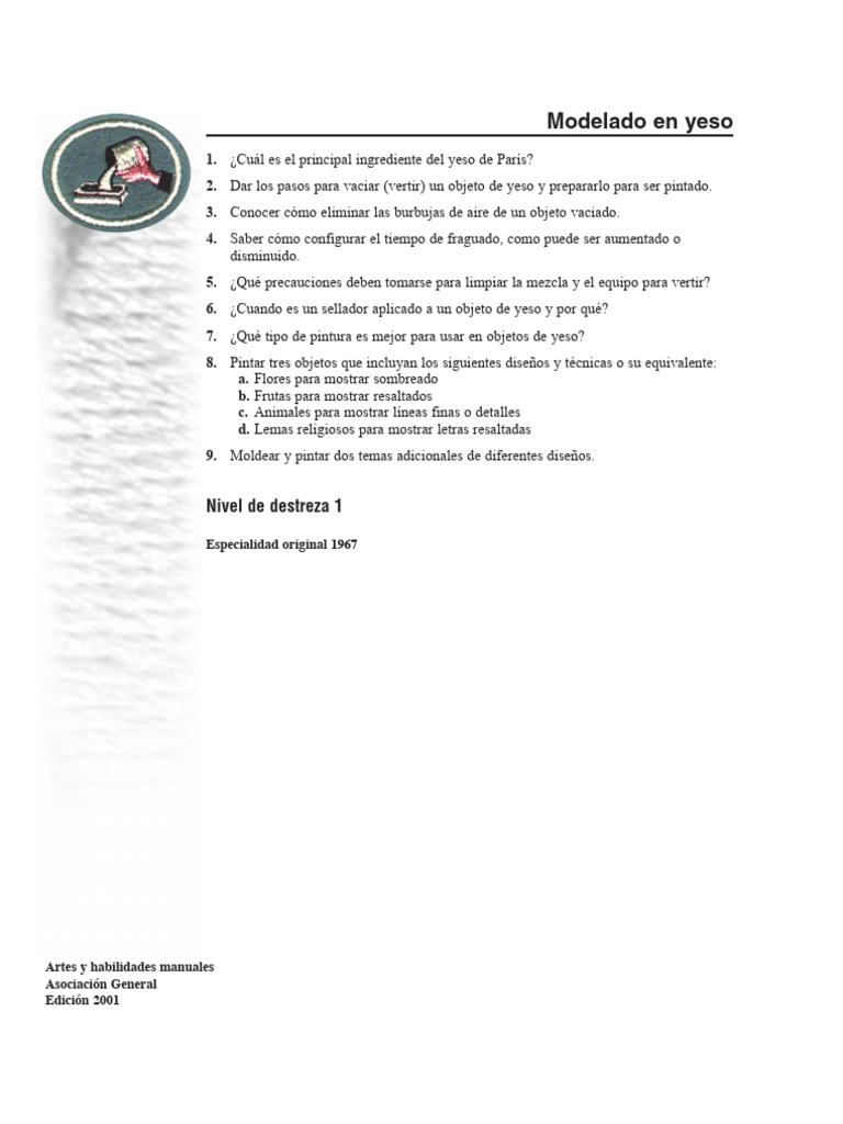 Modelado en Yeso | PDF