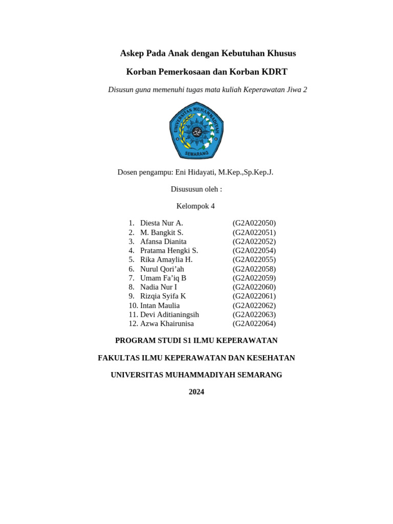 Askep Pada Anak Dengan Kebutuhan Khusus | PDF