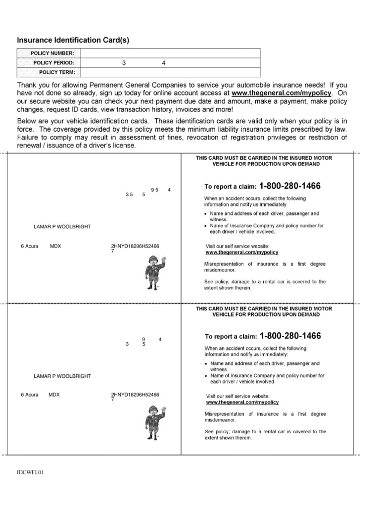 Permanent General Assurance Corporation: 28-FL-5297917 11/05/202 To 11 ...