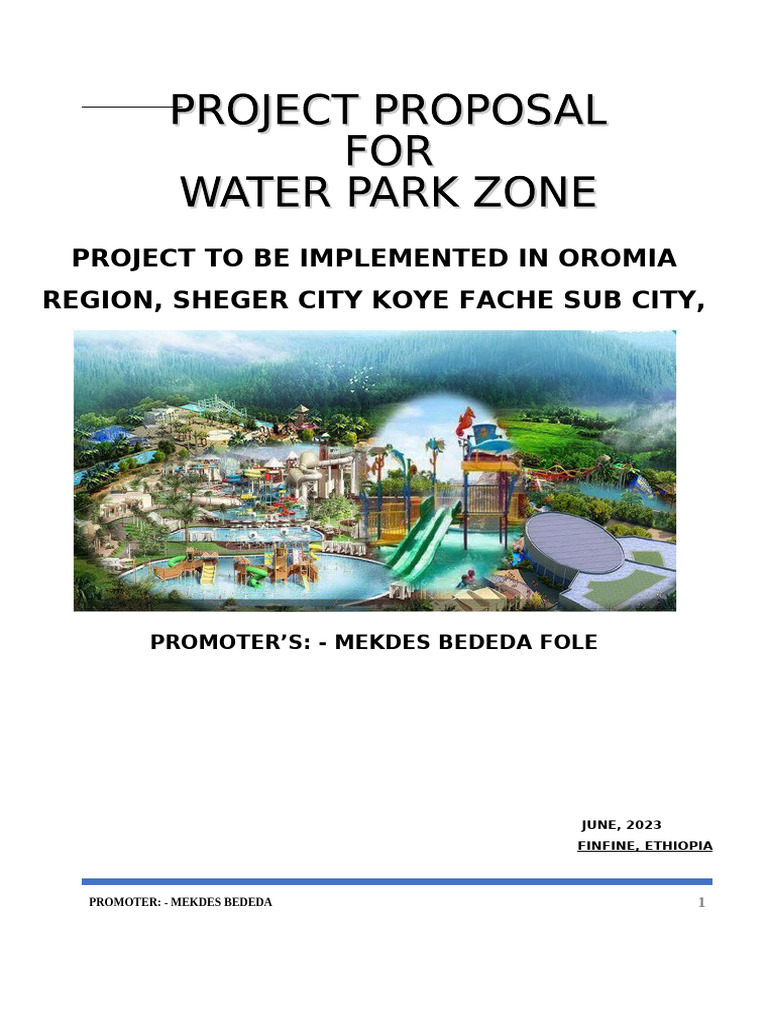 Water Park Project in Sheger City | PDF | Parks | Playground