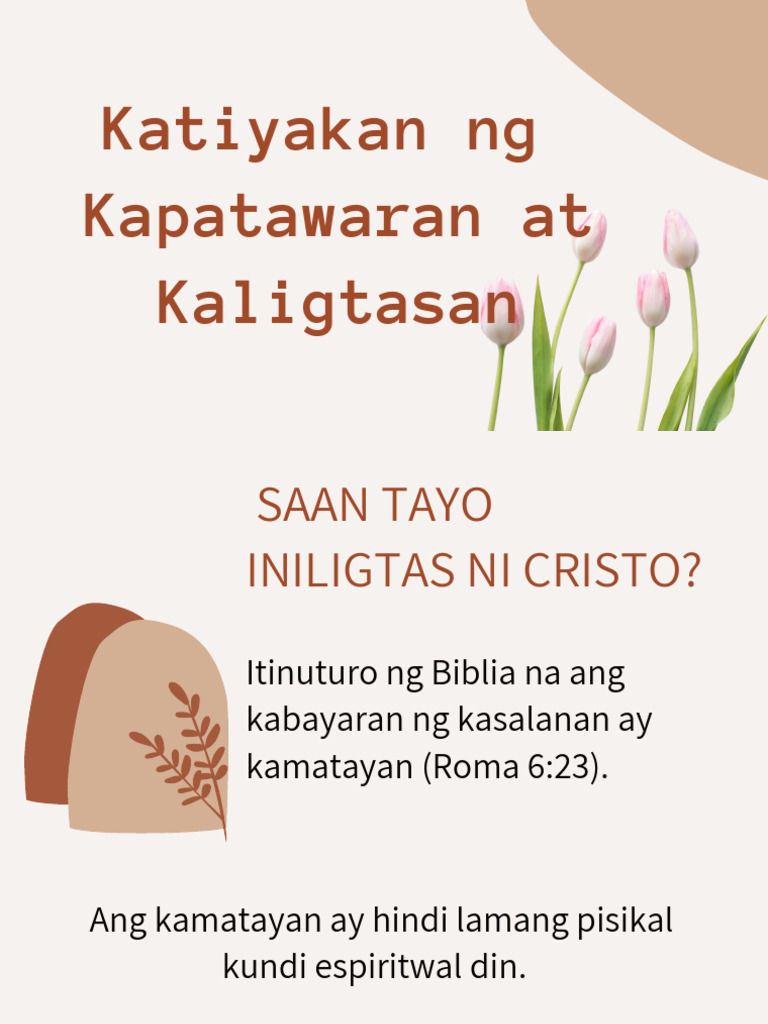 Katiyakan NG Kapatawaran at Kaligtasan | PDF