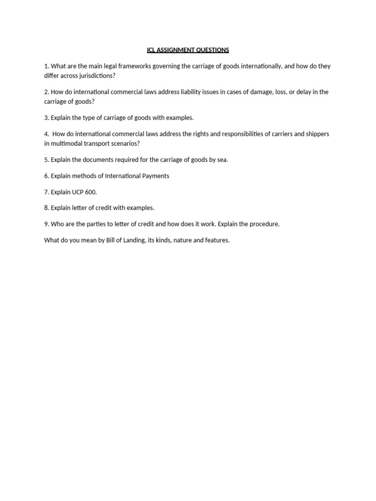 Icl Assignment Questions | PDF