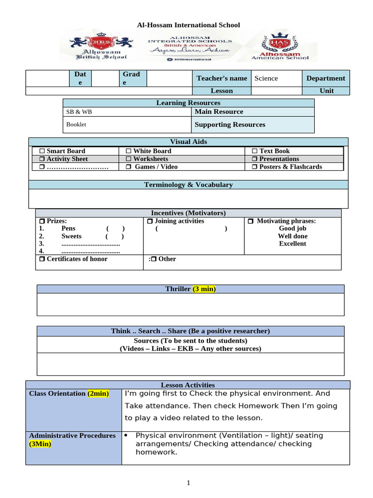 Lesson Plan | PDF Lesson Plan | PDF