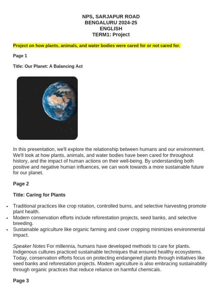English Project Term 1 | PDF