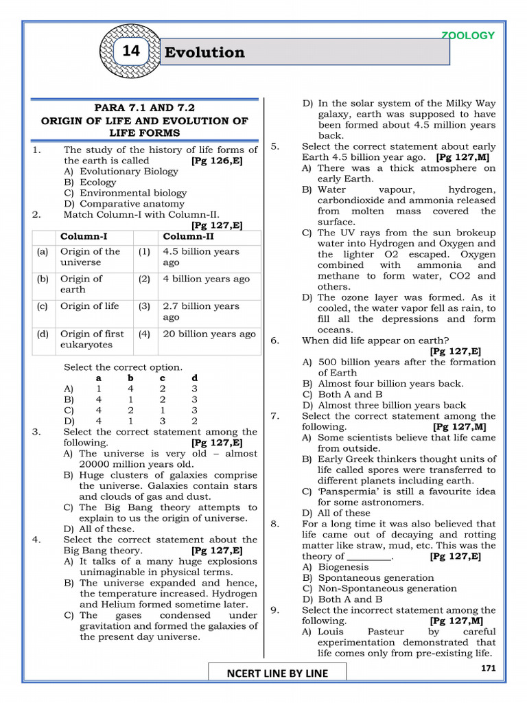Ncert Line by Line Zoology (1) - 3-237 | PDF