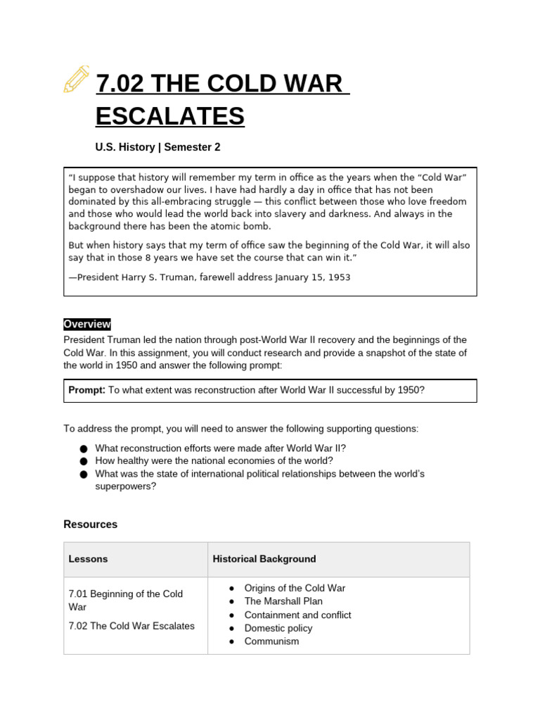 7.02+The+Cold+War+Escalates v23 | PDF