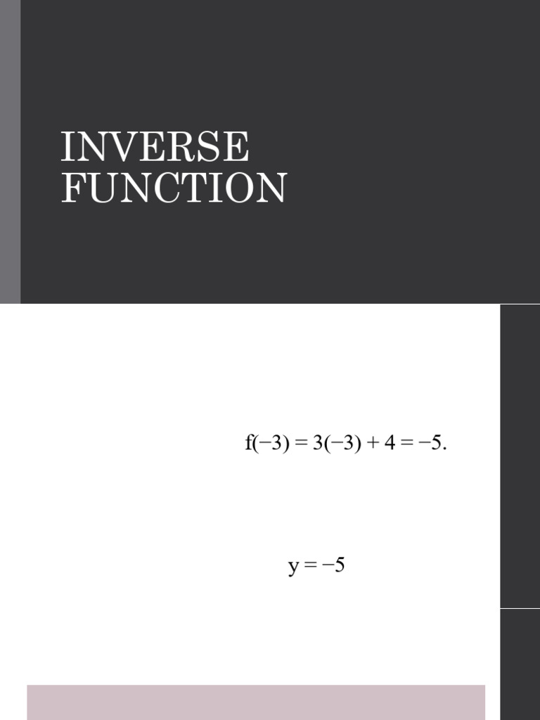 Lesson 3 Inverse Function | PDF