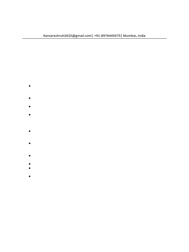 Shruti Kansara CV | PDF