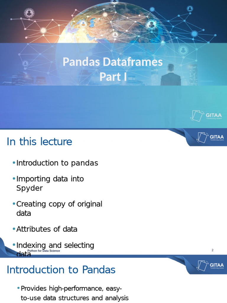 Lec2 PandasDataframes 1 | PDF