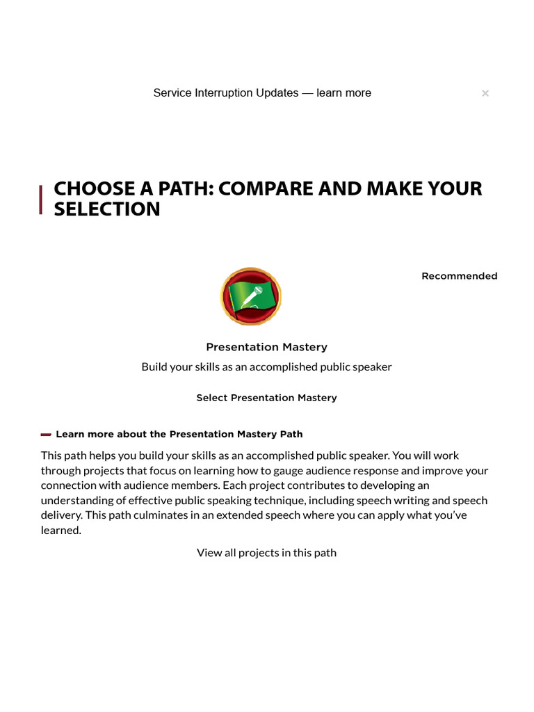 Toastmasters International - Select Path | PDF