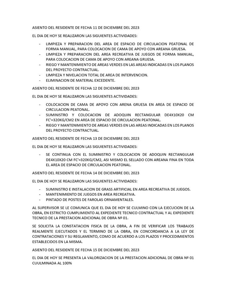 Cuaderno de Obra Final | PDF