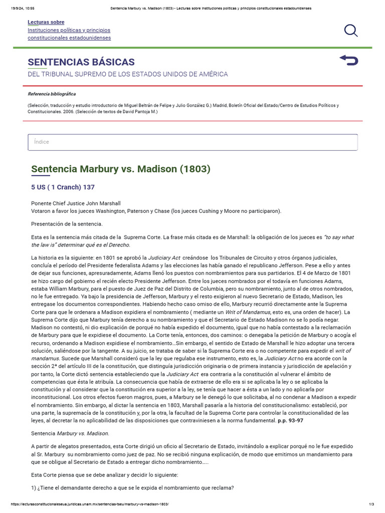 Marbury VS Madison | PDF