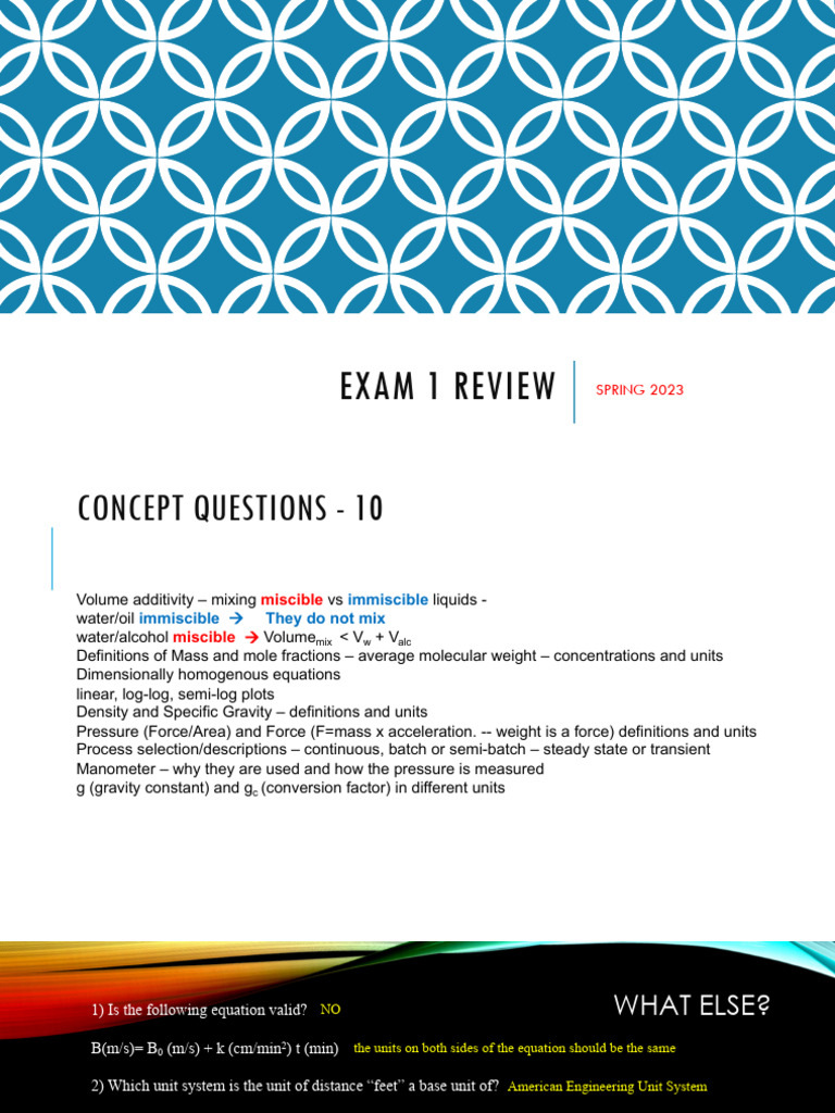 Exam 1 Review V2 Pdf