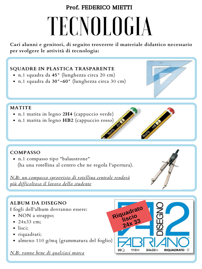 Materiale Tecnologia | PDF