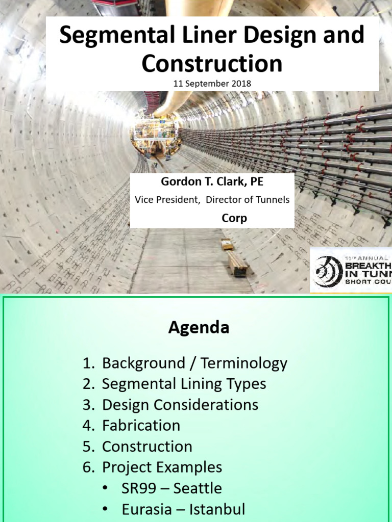 Clark Segmental Tunnel Liner Design (1) | PDF