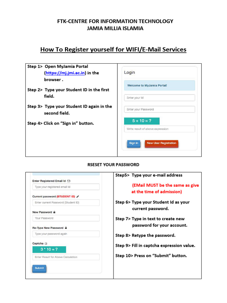 Cit Manual Registration Email Wifi Services | PDF